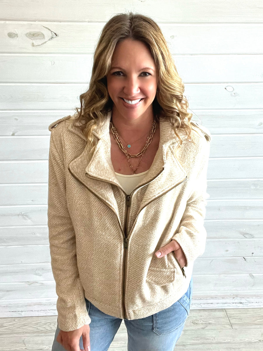 Herringbone Double Zip Jacket – Board and Batten Boutique